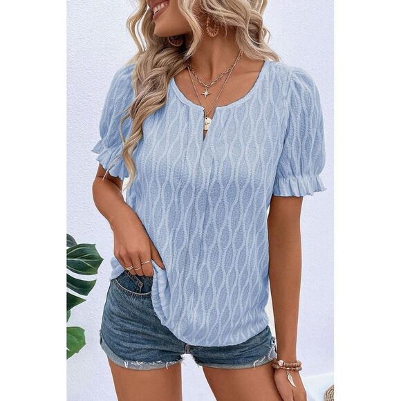 Everyday The Label | Tops | Everyday The Label Texture Notched Short ...
